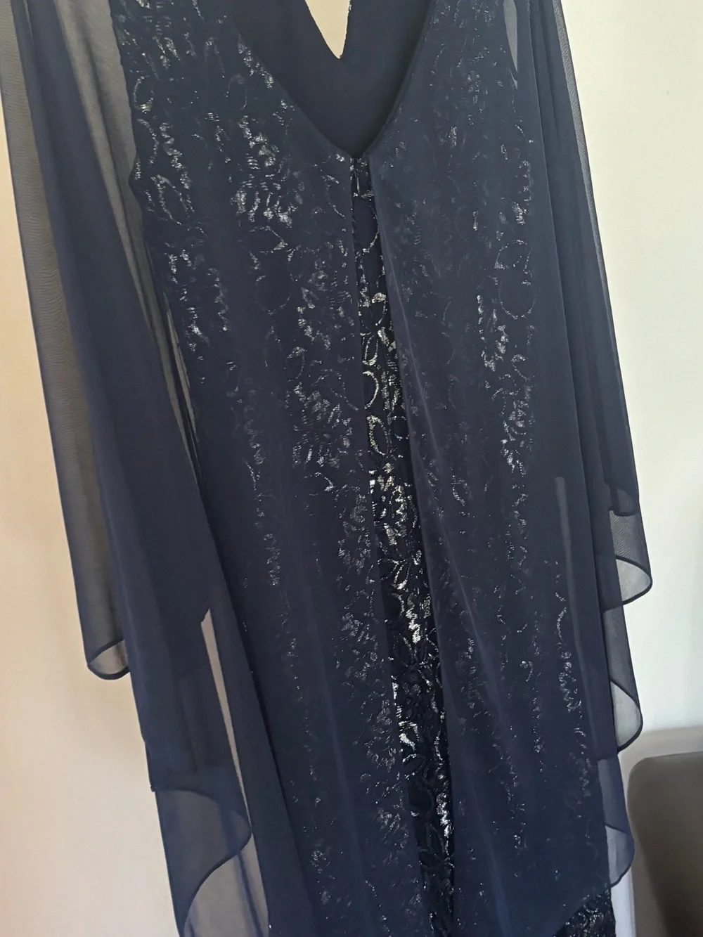 BCBG | Dresses | Bcbg Black And Silver Sequin Maxi Dress With Sheer ...